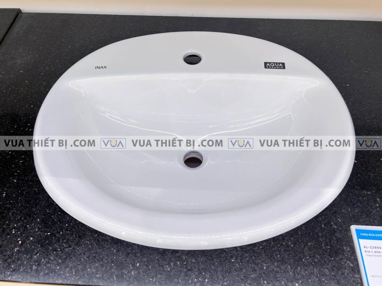 chậu lavabo dương vành INAX AL-2395V ( VEC/VFC ) Aqua Ceramic - VUA THIẾT BỊ .COM