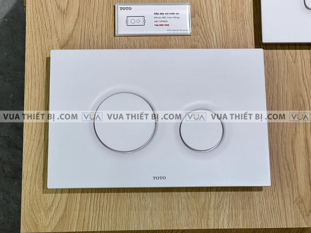Nắp đậy nút nhấn xả bồn cầu TOTO MB174P#WH màu trắng mờ | VUA THIẾT BỊ .COM