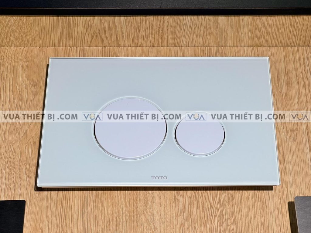 Nắp đậy nút nhấn xả bồn cầu TOTO MB176G#WH kính trắng | VUA THIẾT BỊ .COM