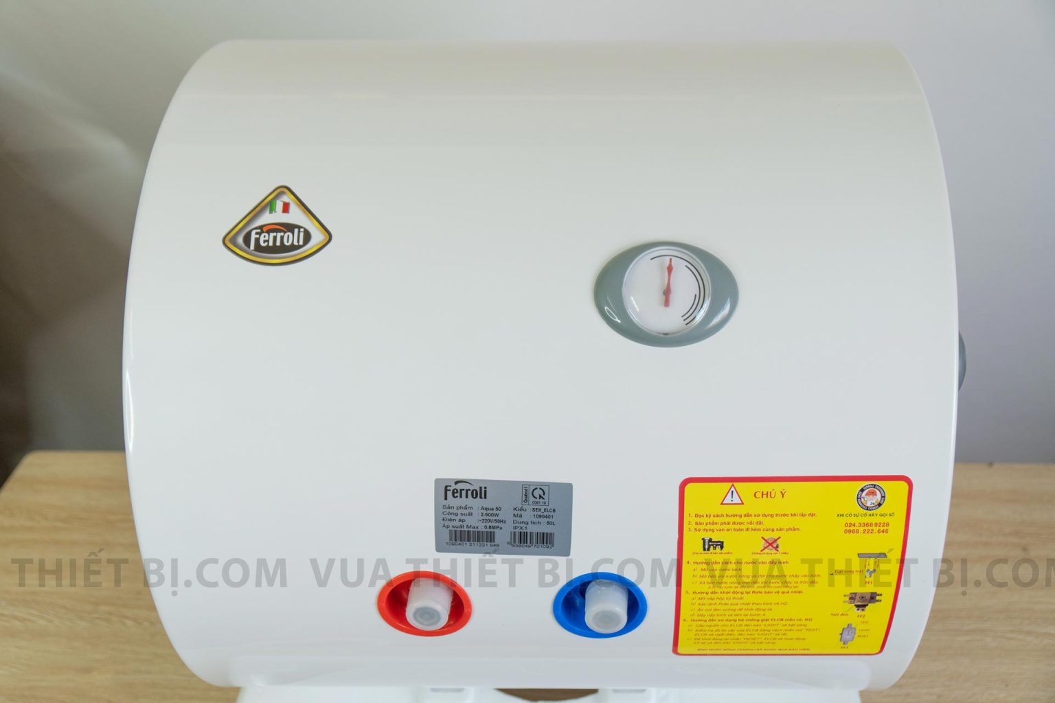 Bình nóng lạnh Ferroli AQUA 50 SEH 50L lít ngang gián tiếp giá tốt nhất!