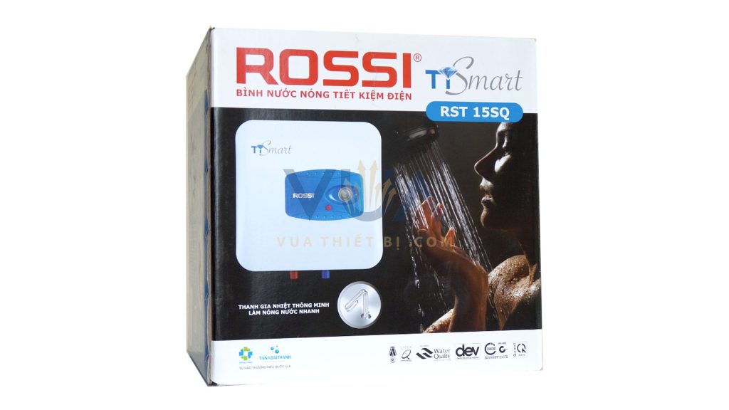 Bình nóng lạnh ROSSI Smart 15L lít vuông RST-15SQ gián tiếp 2500w giá rẻ nhất!