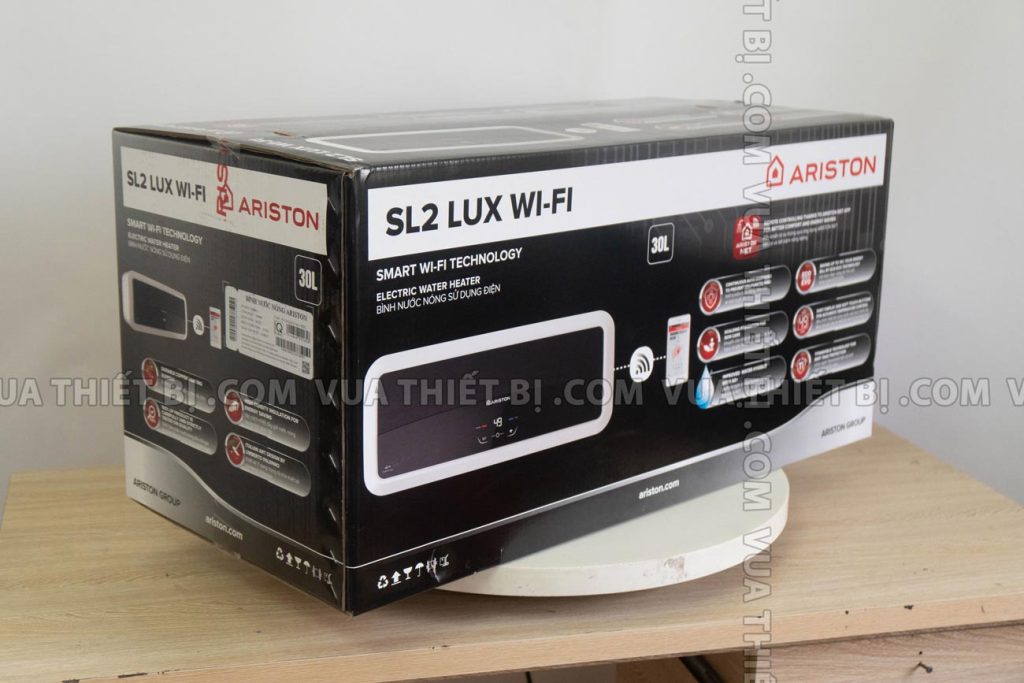 Bình nóng lạnh ARISTON SL2 20 LUX-D WIFI Ag+ 20L lít ngang gián tiếp giá rẻ